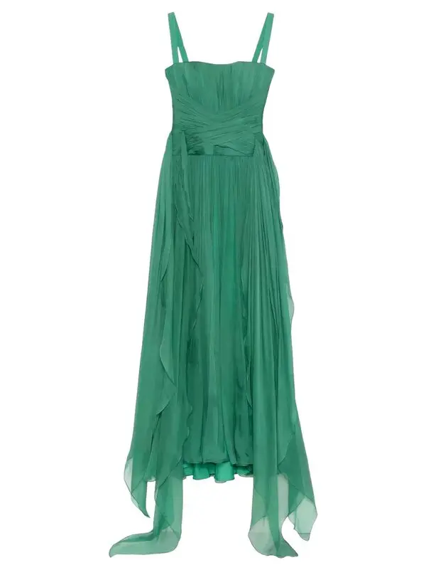 M.MARQUISE Dione Chiffon Dress - Green