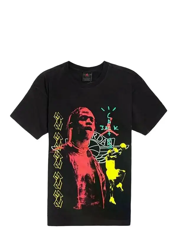 JORDAN Mj 1 Graphic-print T-shirt - Black