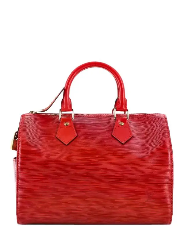 LOUIS VUITTON Speedy Handbag Epi Leather 25 Satchel - Red
