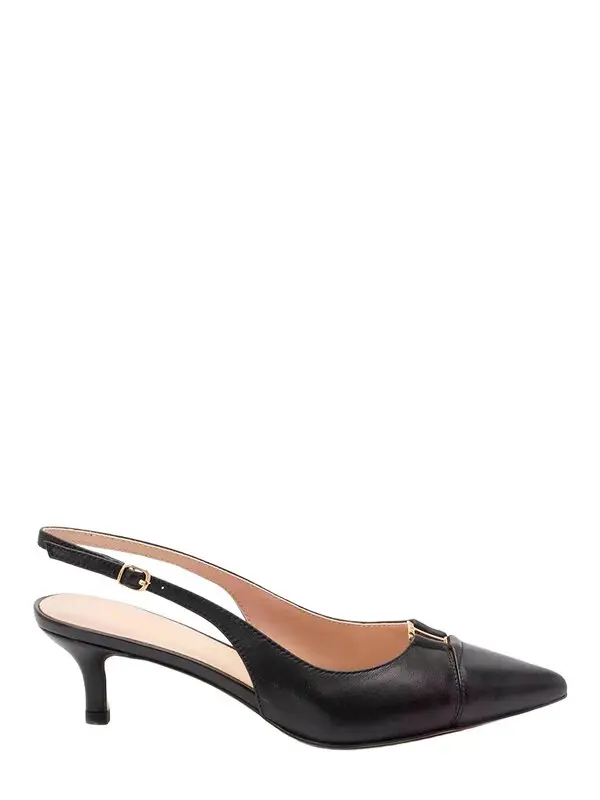 TWINSET Buckle Kitten Heel Pumps - Black
