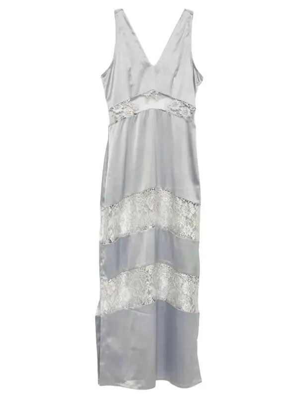 BLAKLACE Lace Panel Dress - Grey