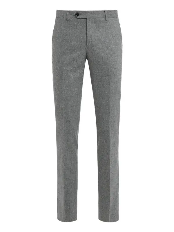 MOORER Buttoned Tailored Trousers - Grey