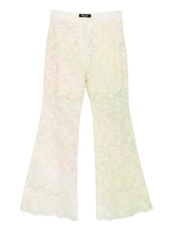 BLAKLACE Floral Lace Trousers - White