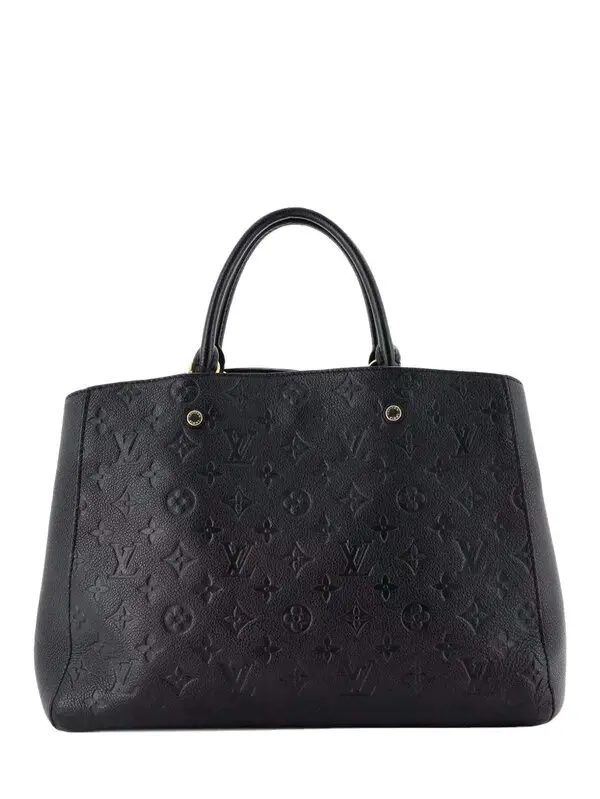 LOUIS VUITTON Montaigne Gm Tote Bag Monogram Empreinte Leather - Black