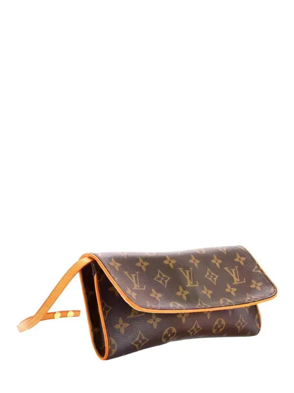 LOUIS VUITTON Twin Handbag Monogram Canvas Gm Crossbody Bag - Brown