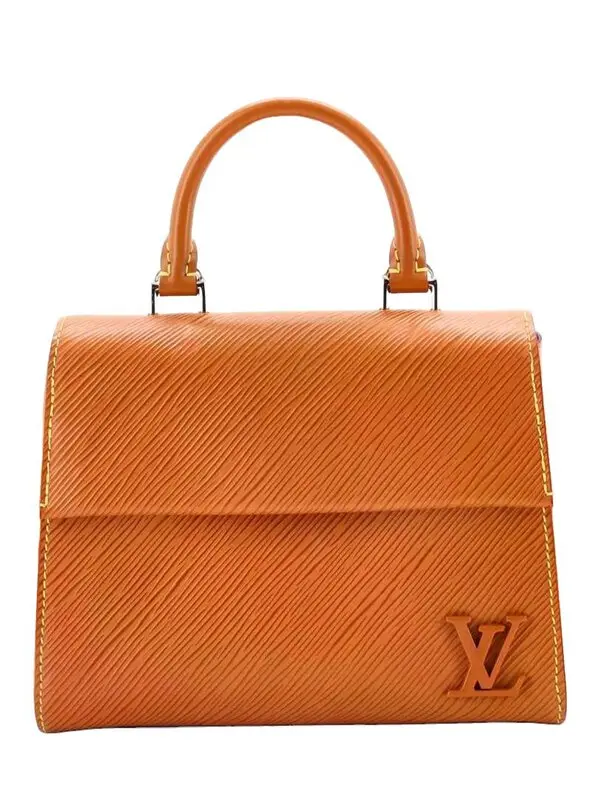 LOUIS VUITTON Cluny Top Handle Bag Epi Leather Mini Satchel - Brown