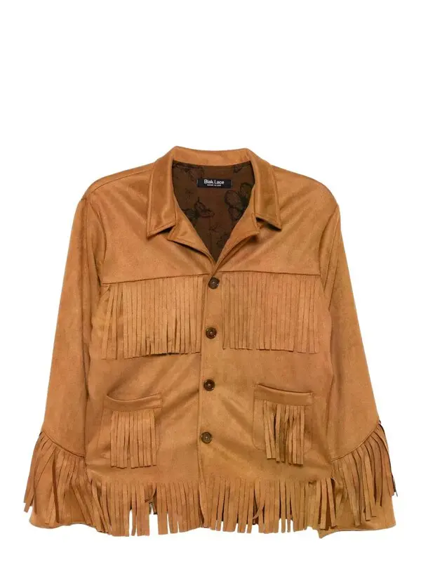 BLAKLACE Fringe Pockets Jacket - Brown