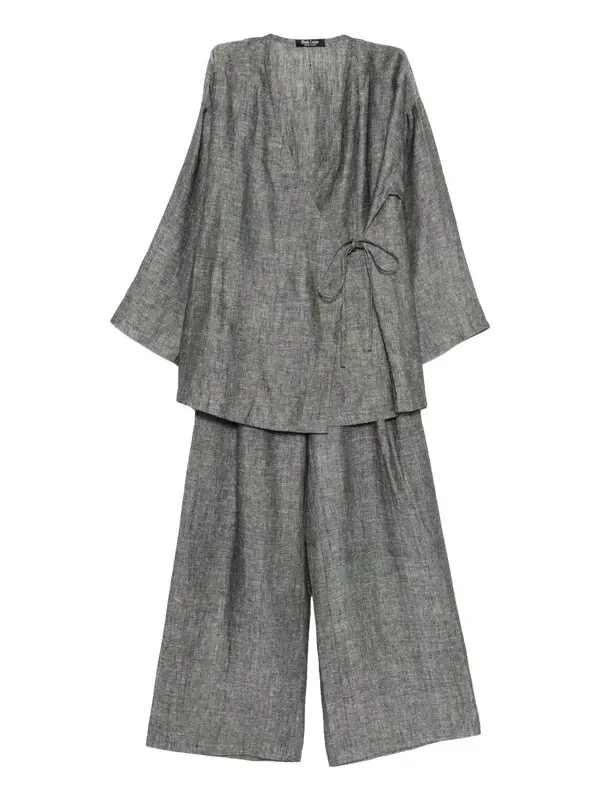 BLAKLACE Tie-waist Set - Grey