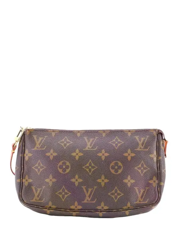 LOUIS VUITTON Pochette Accessoires Monogram Canvas Clutch Bag - Brown