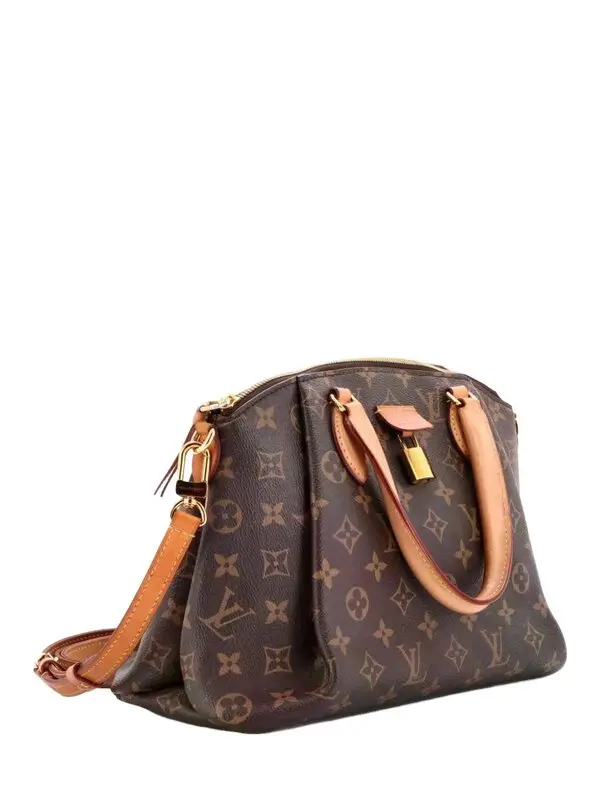 LOUIS VUITTON Rivoli Handbag Monogram Canvas Pm Satchel - Brown