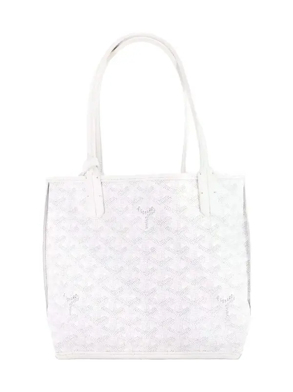 Goyard Anjou Reversible Tote Coated Canvas Mini Satchel - White