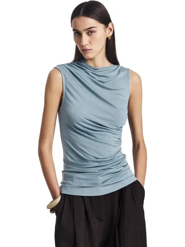 NINETY PERCENT Lui Top In Micromodal - Powder Blue