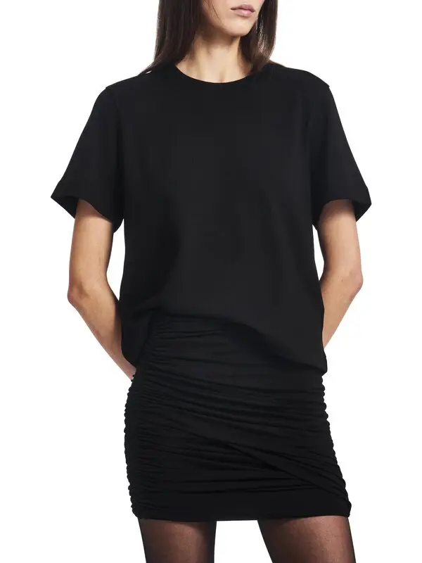NINETY PERCENT Raya Rouch Mini Skirt - Black