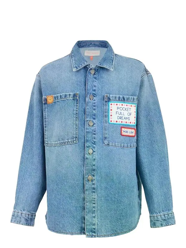 Mira Mikati Patch-detail Denim Shirt - Blue