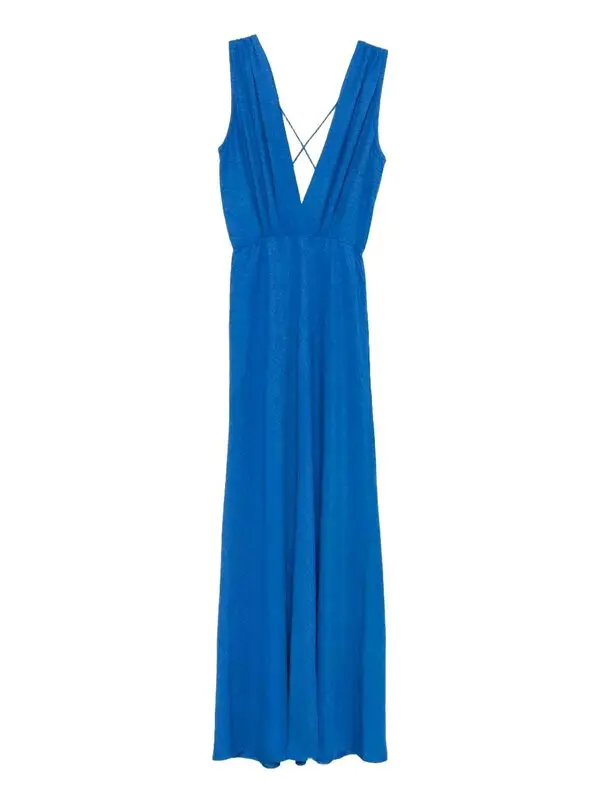 BLAKLACE Strappy V-neck Dress - Blue