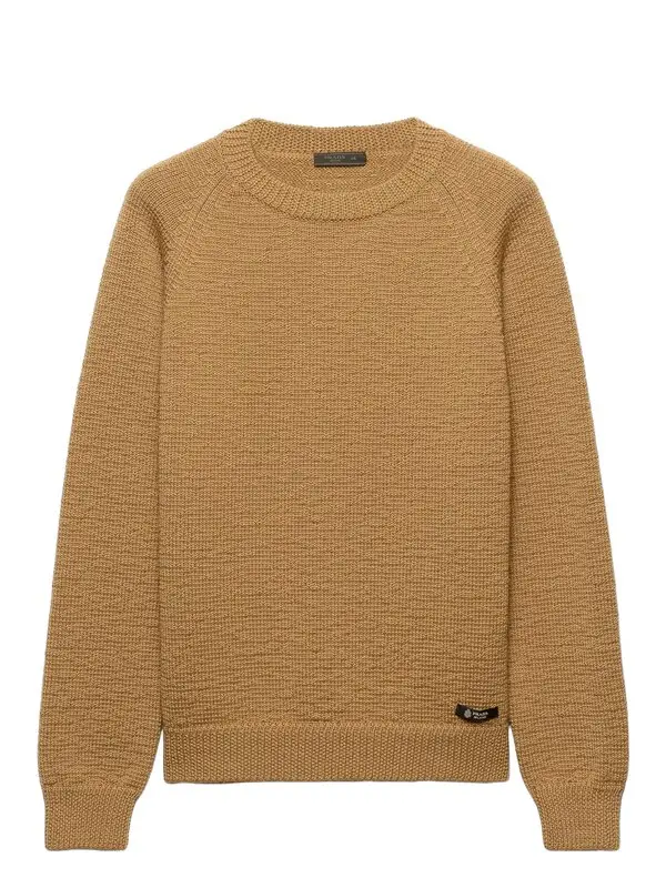 Prada Wool Crew-neck Sweater - Camel Brown