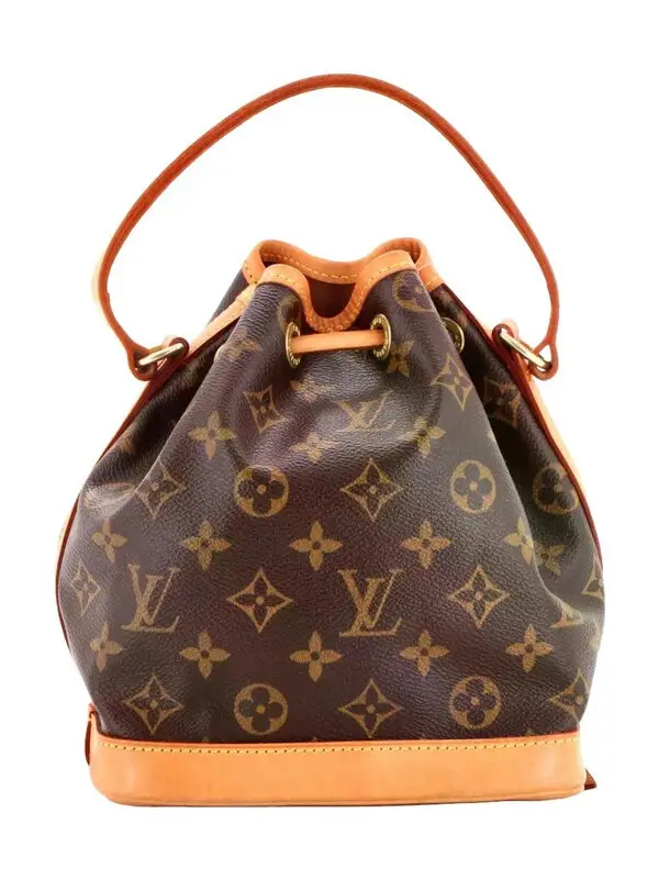 LOUIS VUITTON Noe Handbag Monogram Canvas Mini Bucket Bag - Brown