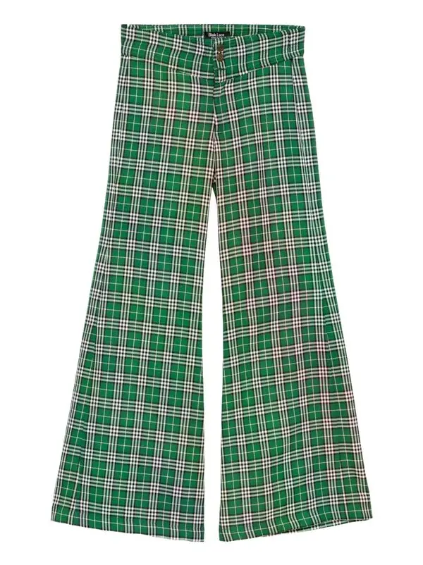 BLAKLACE Checkered Trousers - Green