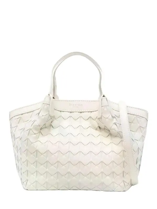 SERAPIAN Woven-leather Tote Bag - White