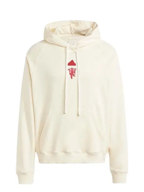 Adidas Manchester United Lfstlr Hoodie - Cream White