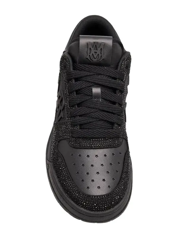 Amiri Crystal Classic Low Leather Sneakers - Black