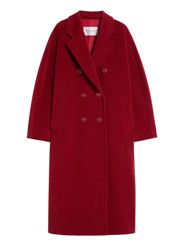 Max Mara Virgin Wool-cashmere Teddy Overcoat - Red