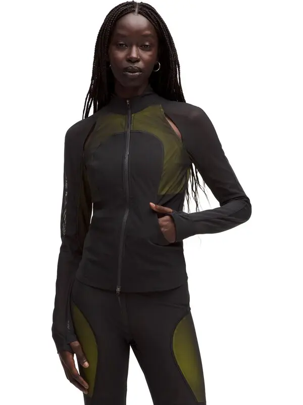 Lululemon Define Mesh Full Zip - Black/yellow Serpentine