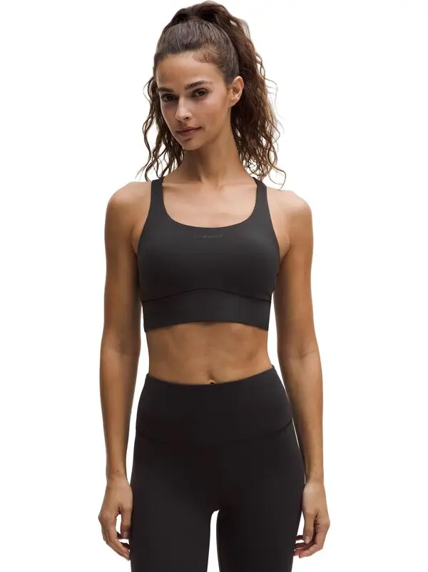 Lululemon Energy Longline Bra Medium Support B-d Cups Evolve - Black