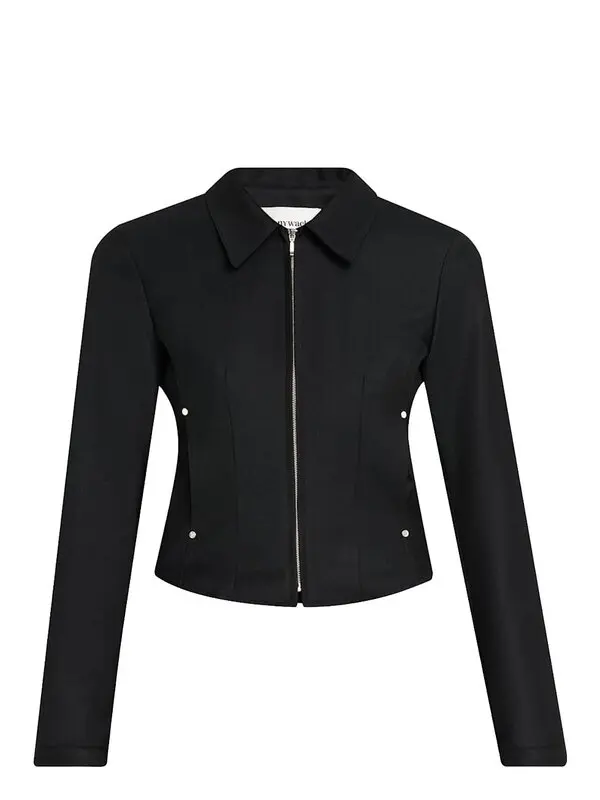 TONYWACK Wool Zip Jacket - Black