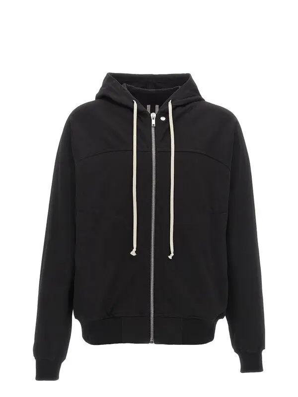 Rick Owens Windbreaker Cotton Hoodie - Black