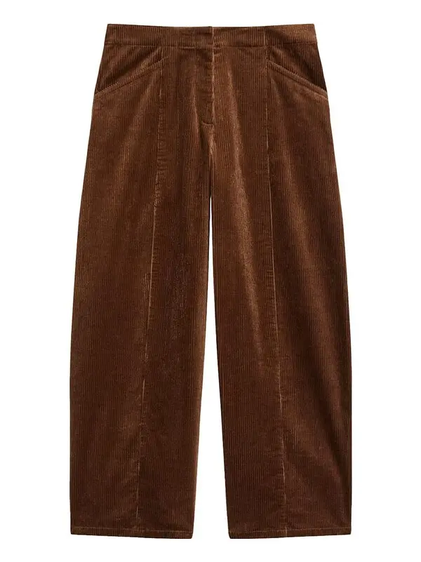 Theory Front-seam Micro Corduroy Pants - Caramel