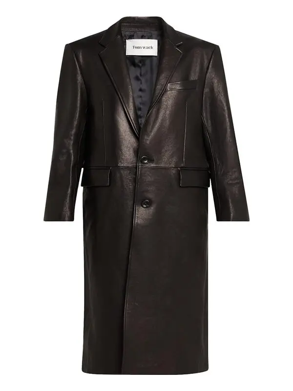 TONYWACK Vegetable-tanned Leather Coat - Black