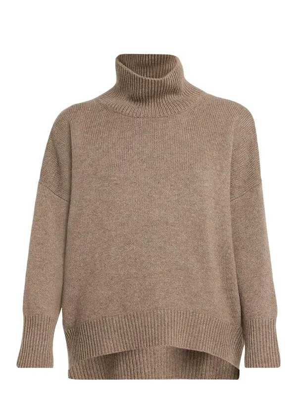 LISA YANG Heidi Turtleneck Cashmere Sweater - Truffle