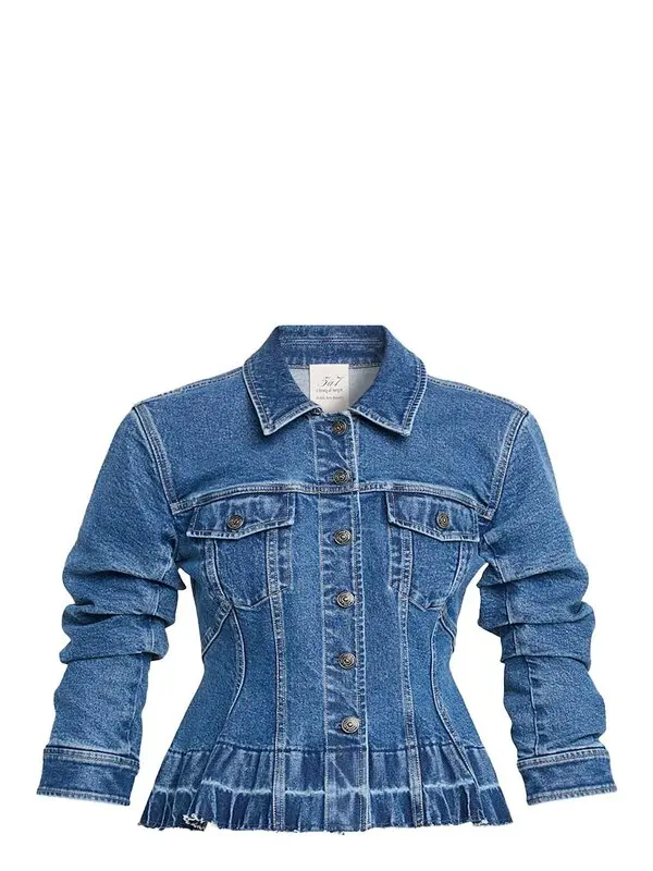 Cinq À Sept Gina Cinched Denim Jacket - Saphir