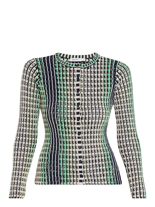 Simkhai Mabel Openwork Cardigan - Midnight Multi
