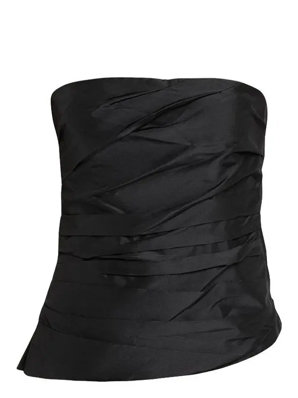 Simkhai Emerson Ruched Bustier - Black