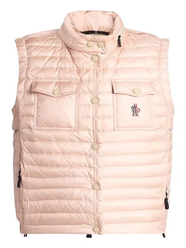 Moncler Gumiane Quilted Down Vest - Medium Pink