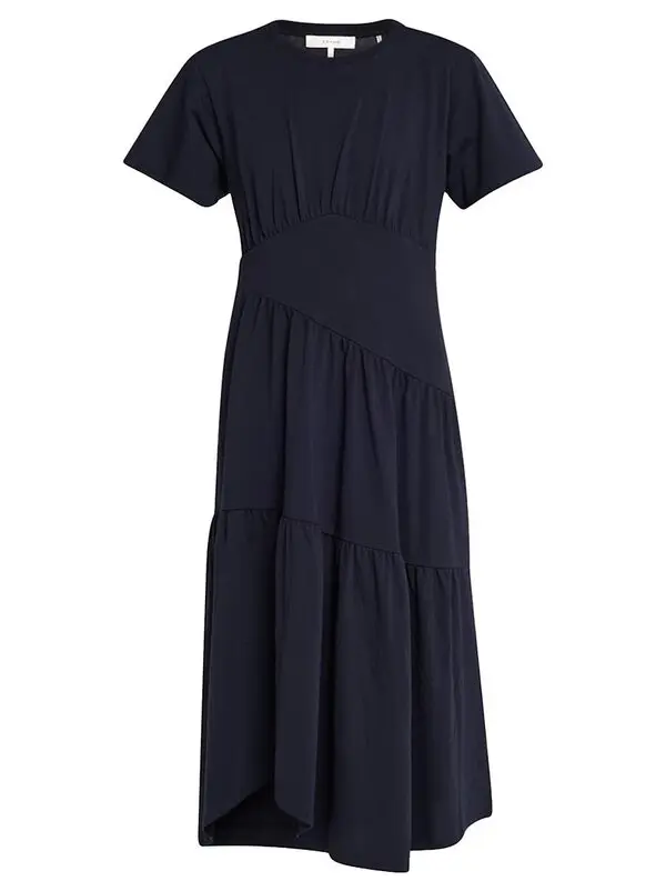 FRAME Gathered Maxi Dress - Navy