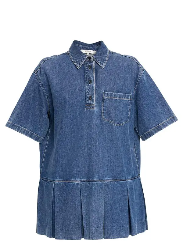 FRAME The Tennis Mini Shirtdress - Potion