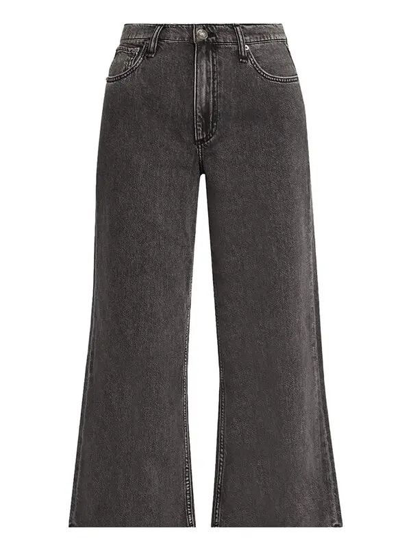 Rag & Bone Featherweight Andi High-rise Wide Ankle Jeans - Black