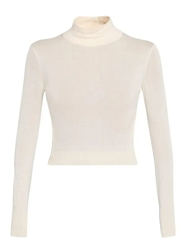 FRAME Slim Wool Turtleneck - Cream