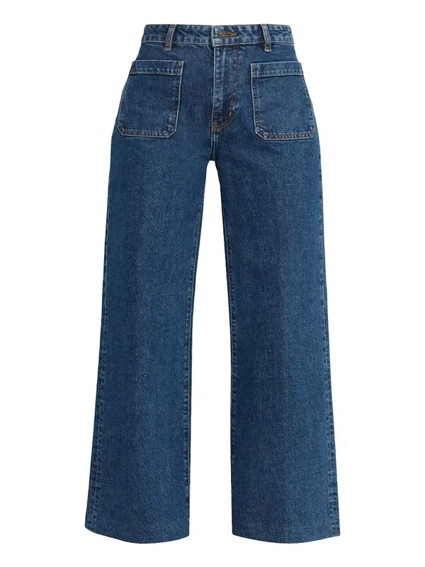 FRAME The Refined High-rise Wide Leg Jeans - Saturn
