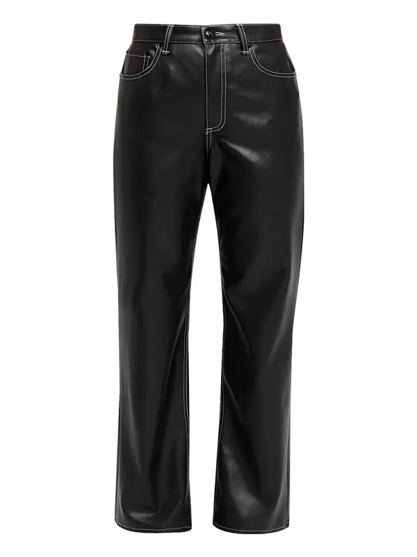 Rag & Bone Shea Straight Faux-leather Pants - Black