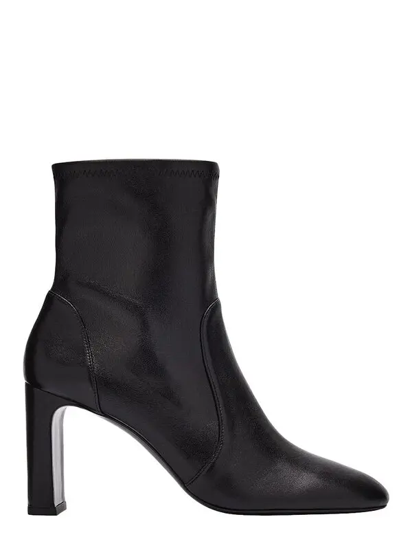 STUART WEITZMAN Babette Leather Booties - Black