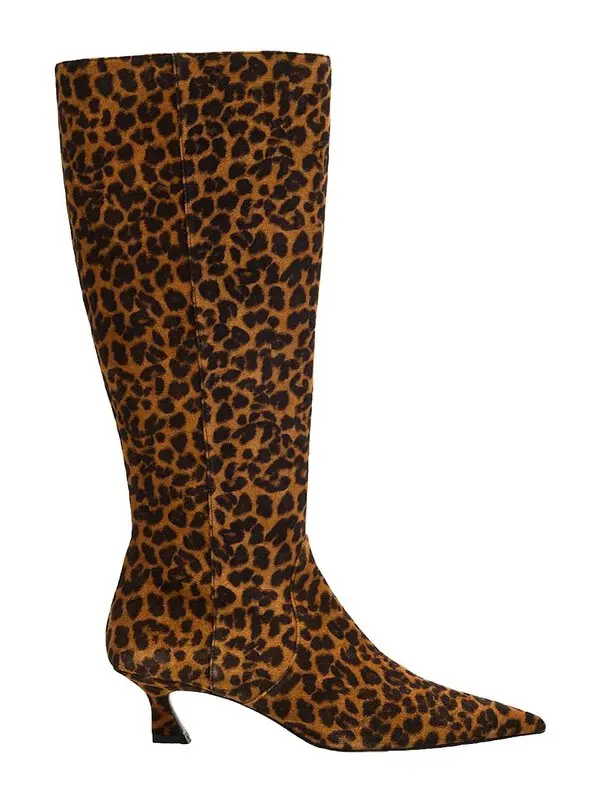 STUART WEITZMAN 50mm Vinnie Printed Knee-high Boots - Leopard