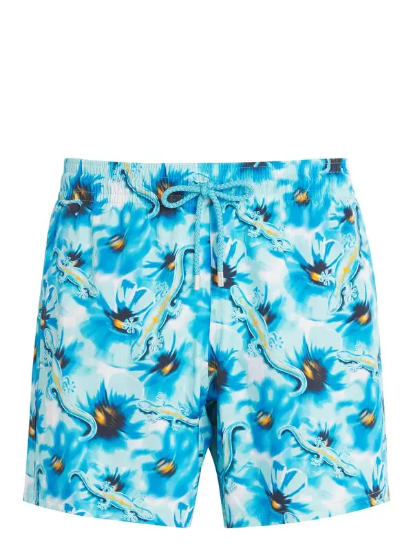 Vilebrequin Poppies And Geckos Moorea Swim Shorts - Blue