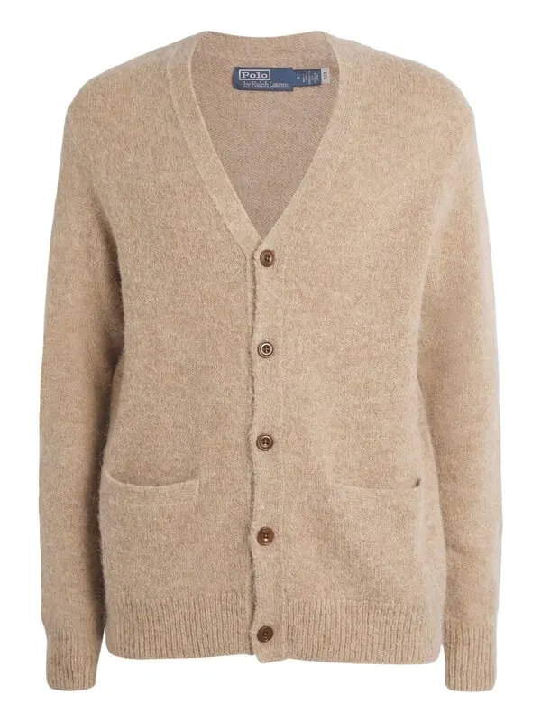Polo Ralph Lauren Wool-blend Elbow-patch Cardigan - Brown
