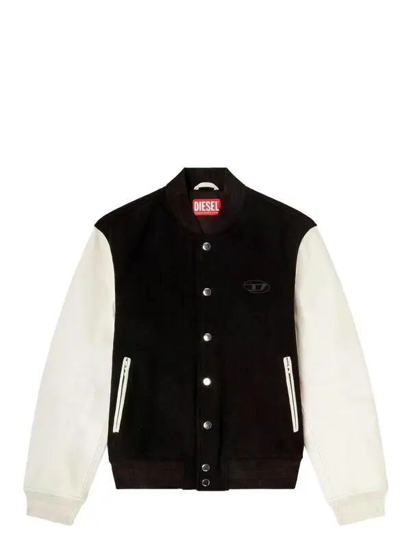 Diesel L-arry-wrd Bomber Jacket - Black
