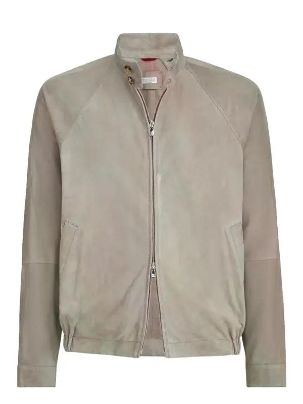 Brunello Cucinelli Suede Jacket - Neutrals