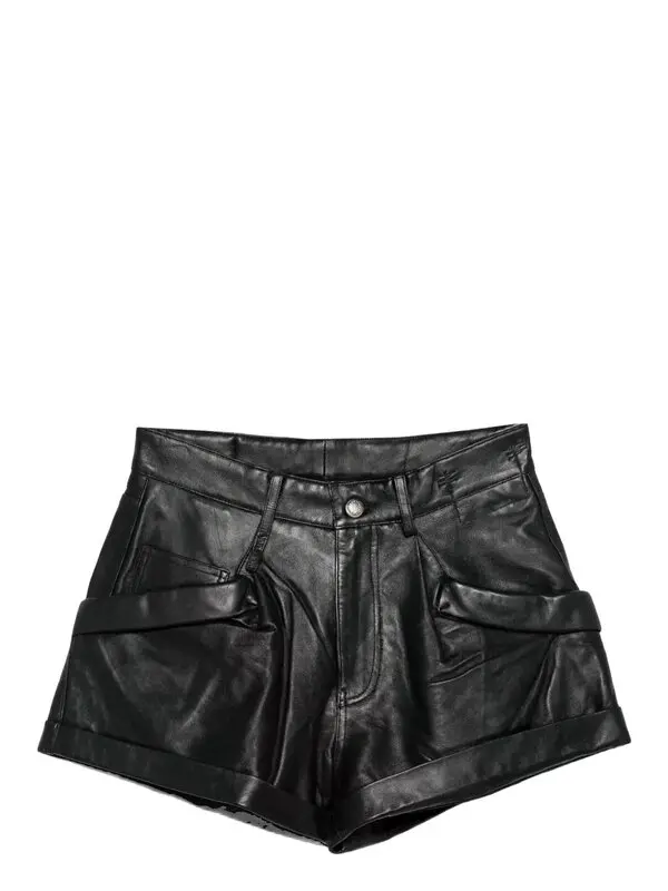 R13 Leather Shorts - Black